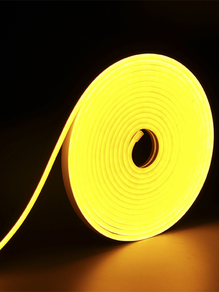 Fita Led Neon Flex 8w 120 Leds M 5 Metros 12v Com Fonte Autovolt